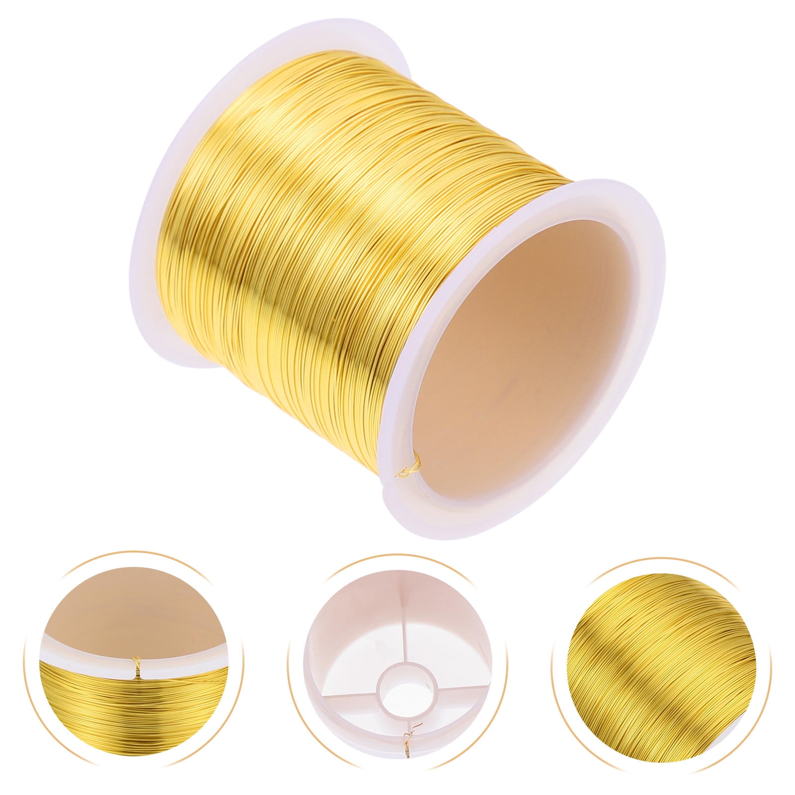 HEMOTON Flexible Jewelry Wire for Making Bracelets, Twisted Golden Wire ...