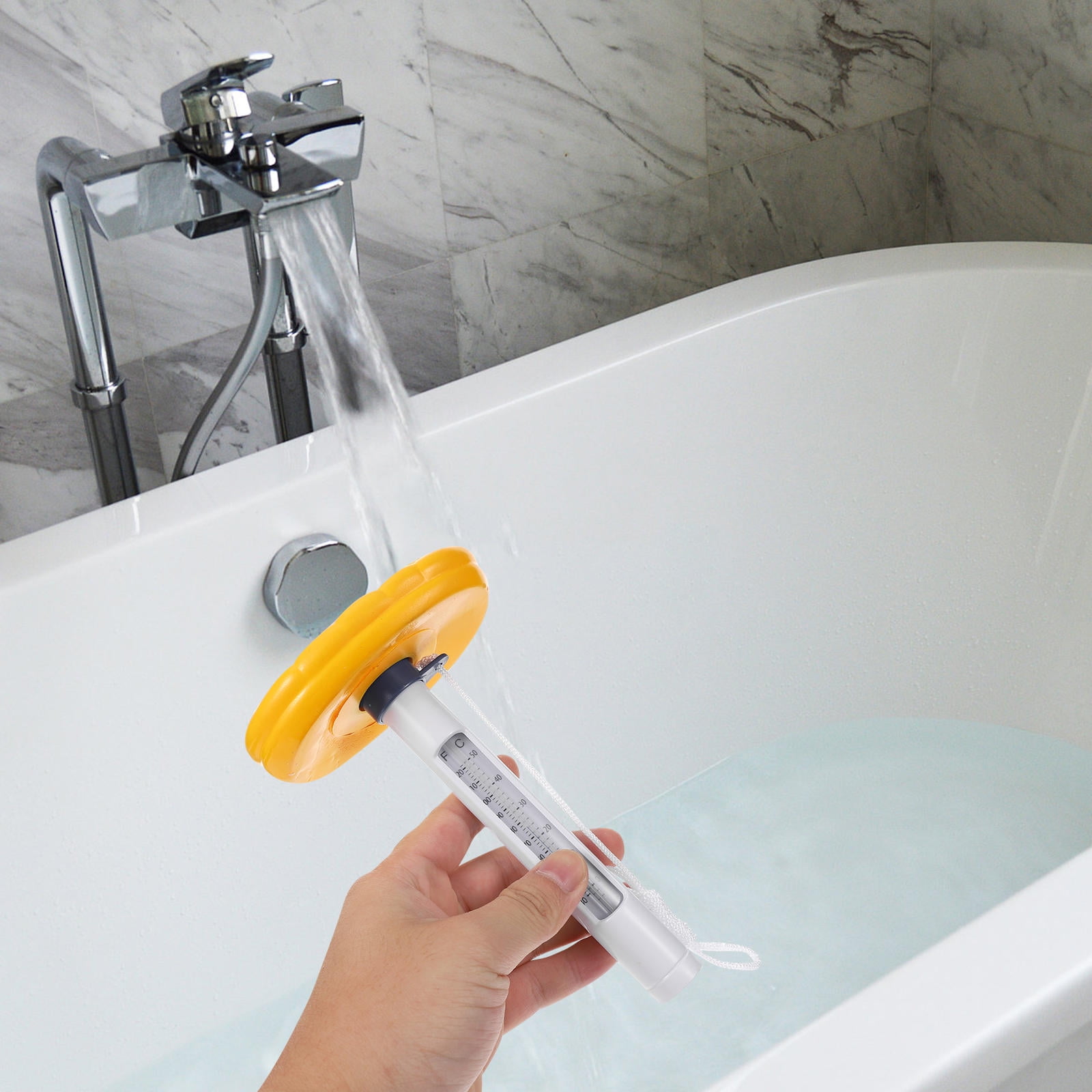 HEMOTON Float Swimming Pool Thermometer Floating Spa Temperature Gauge ...