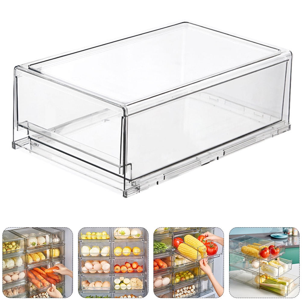 HEMOTON Fridge Food Vegetable Fruit Container Box Drawer Refrigerator ...