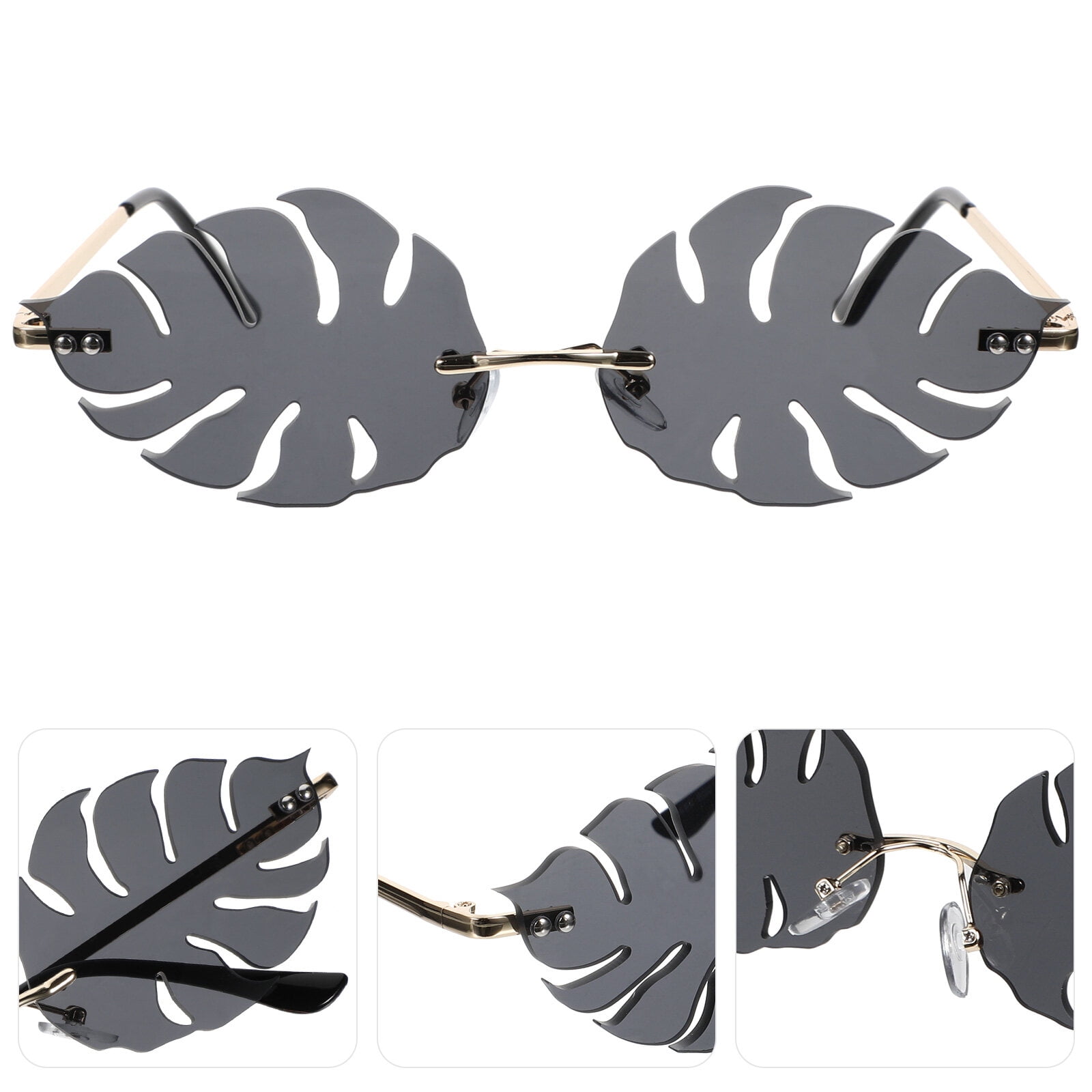 HEMOTON Funny Grey Metal and PC Material Party Sunglasses for Photo ...