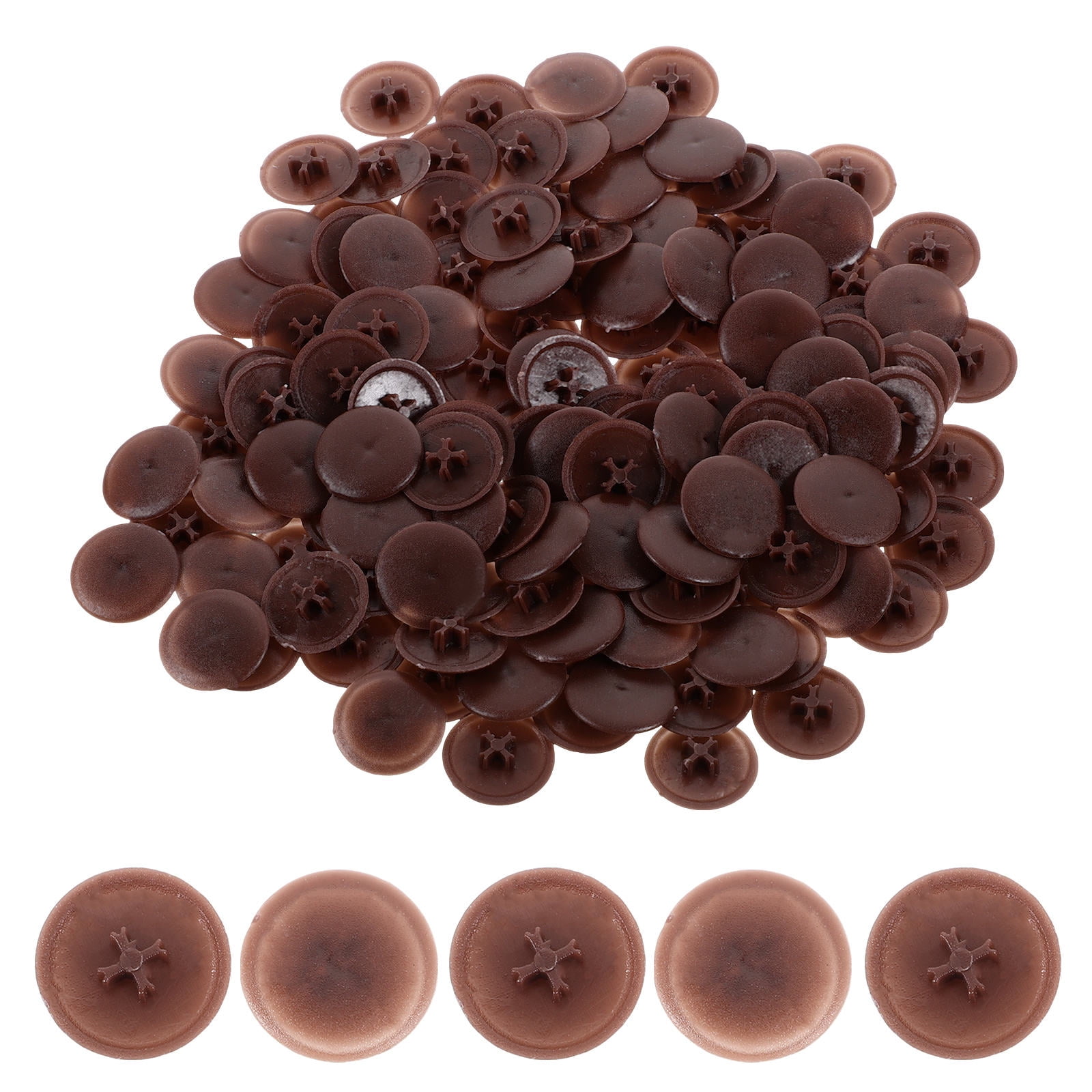 HEMOTON Furniture Screw Hole Covers Made from PP Material in Dark Brown ...