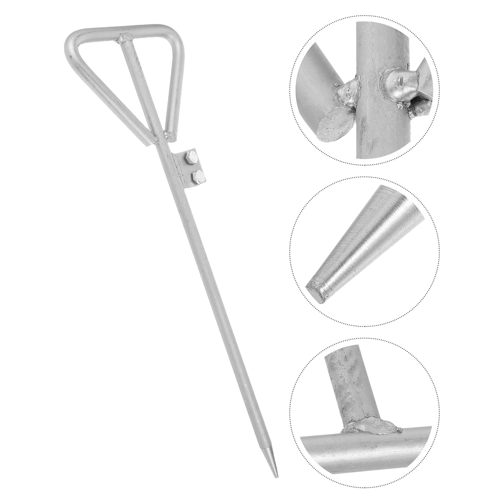 HEMOTON Galvanized Grounding Rod Iron Grounding Rod Grounding Stake For ...