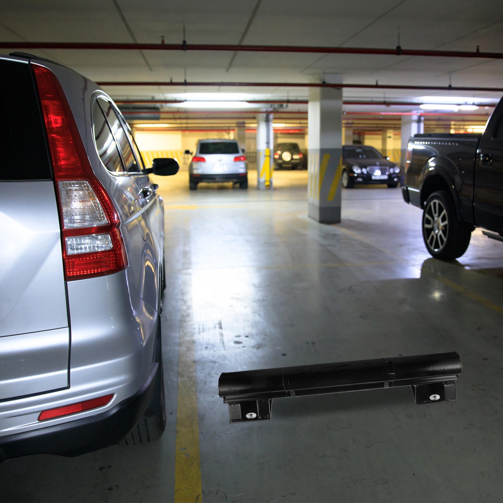 HEMOTON Garage Parking Stoppers for Your Vehicle Steel Bumpers Yellow ...