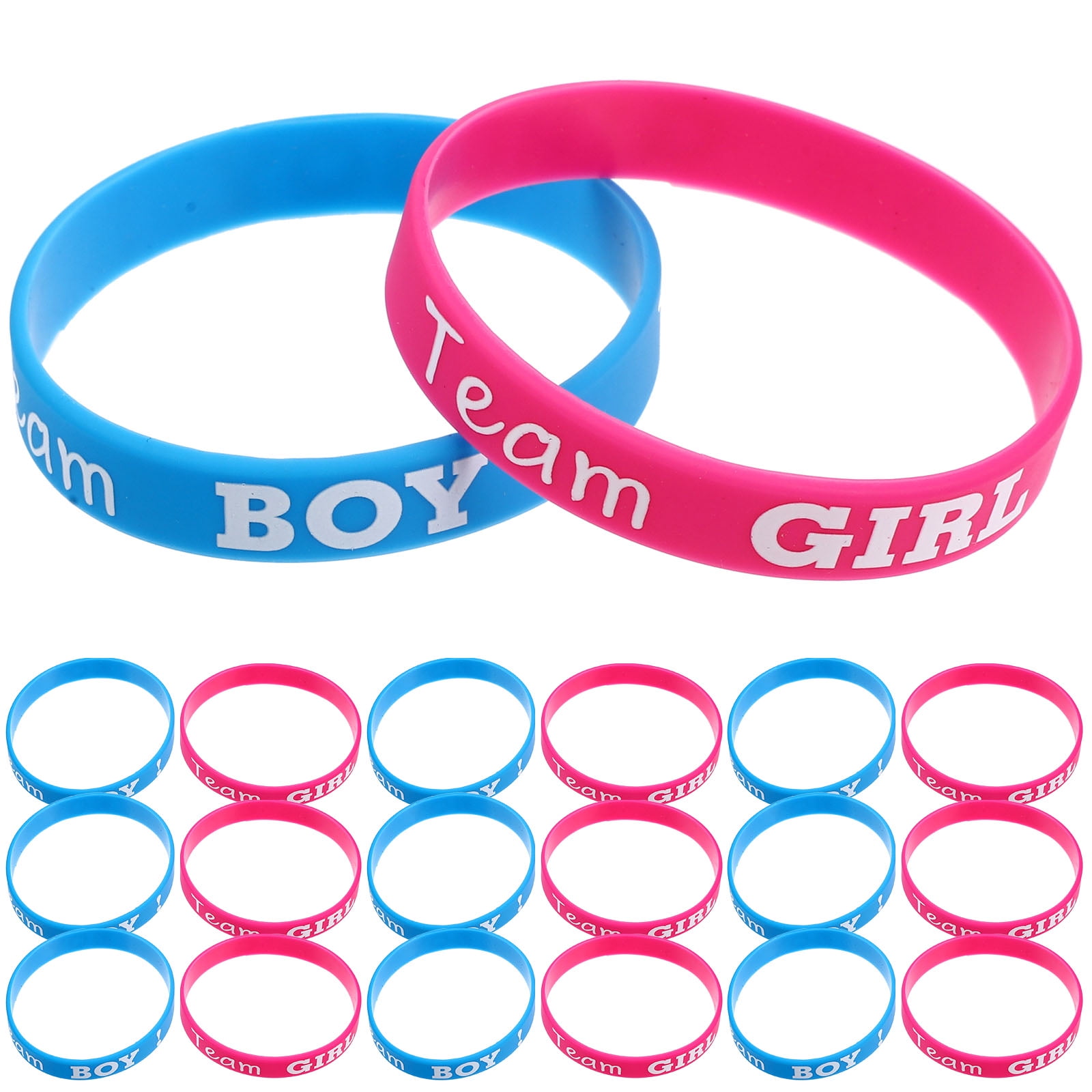 HEMOTON Gender Reveal Silicone Bracelets for Decor Assorted Color ...
