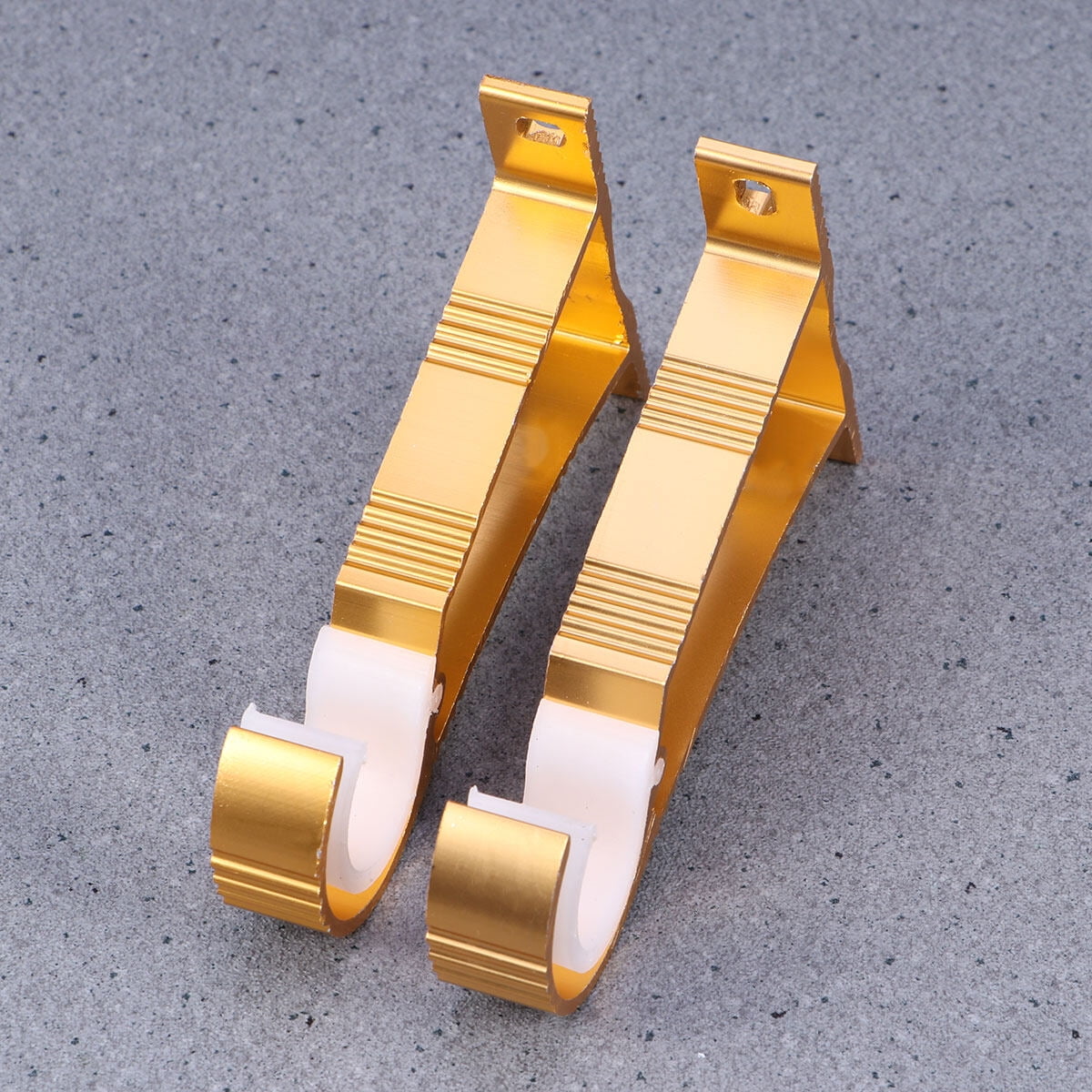 HEMOTON Golden Aluminum Alloy Ceiling Mount Curtain Rod Brackets for ...