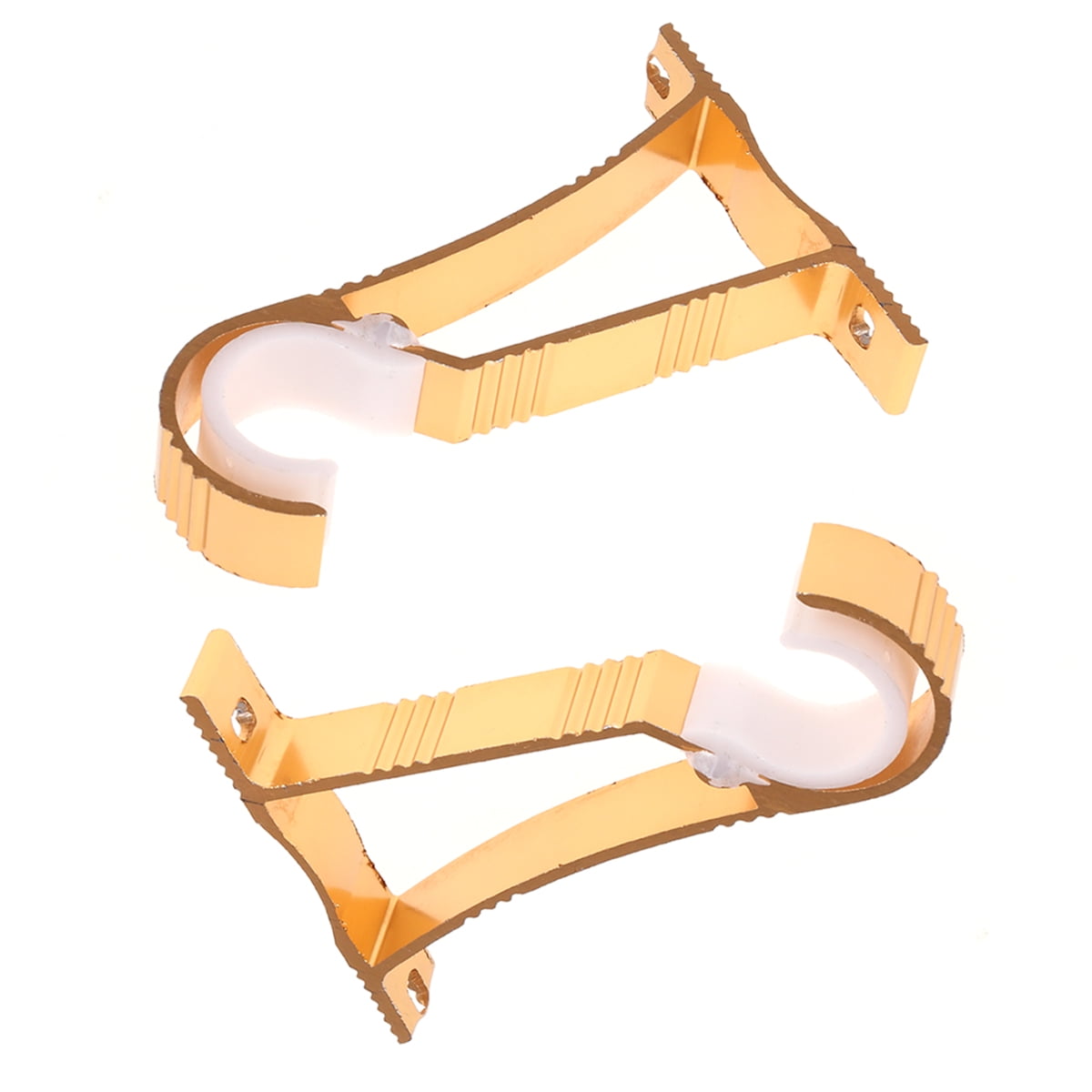 HEMOTON Golden Aluminum Alloy Curtain Rod Brackets for Roman Style ...