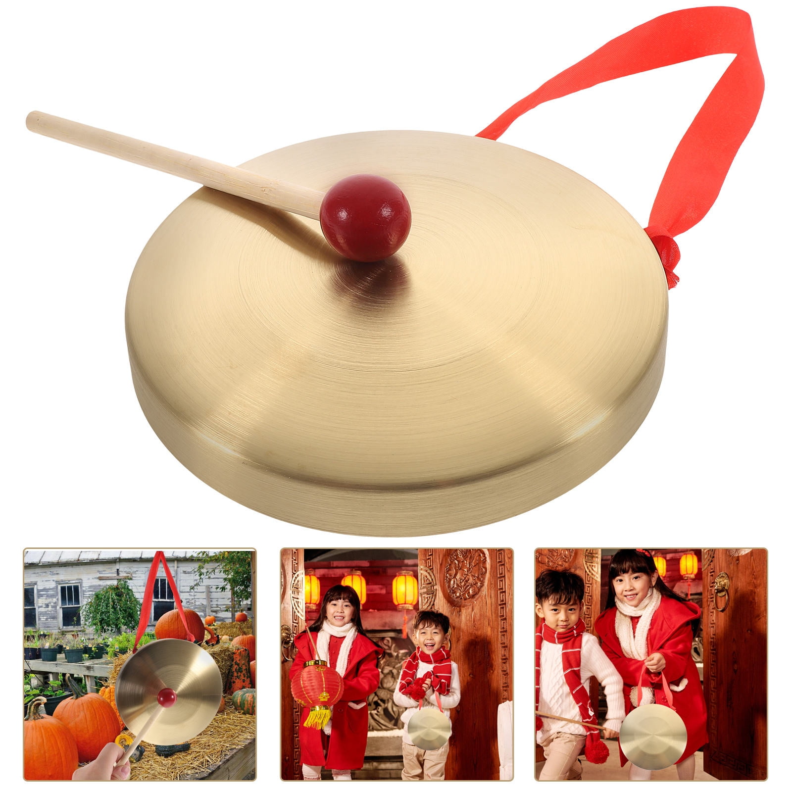 RENACLIPY dinner gong 1 Set Traditional Brass Percussion Instrument for ...