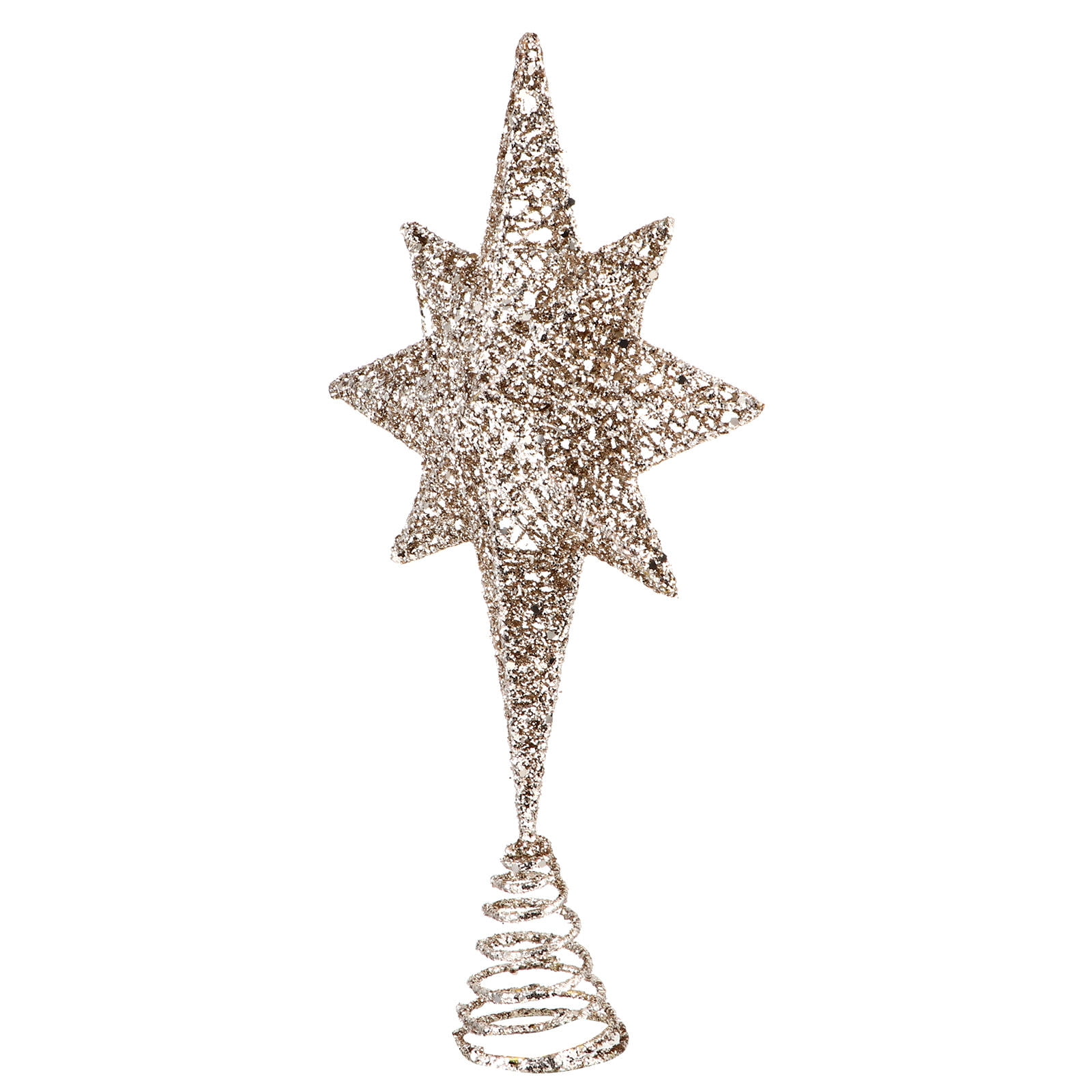HEMOTON Golden Christmas Star Tree Topper Decor Made of Iron for Any ...