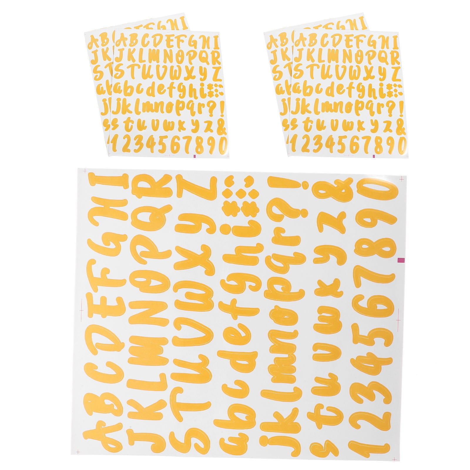 HEMOTON Golden Removable Letter Stickers for Decor Simple Design Vinyl ...