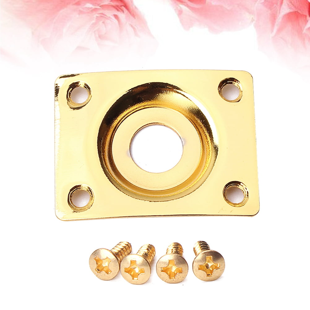 HEMOTON Golden Socket Sheet Guitar Pickup Electric Jack Plate - Walmart.com