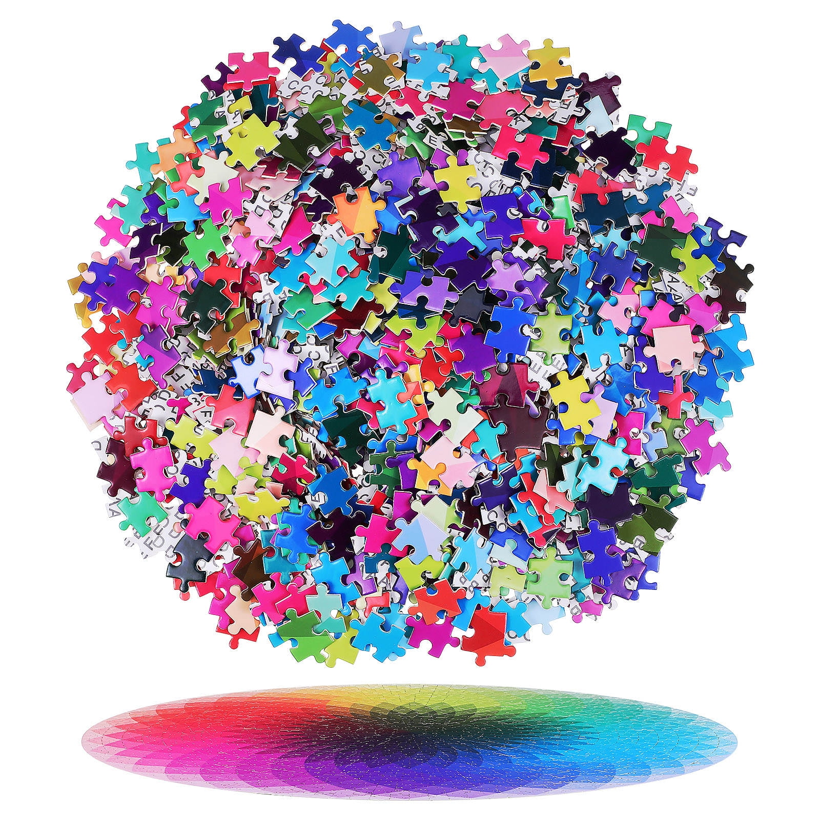 HEMOTON Gradient Color Circle Puzzle for Adults Made of Paper Safe and ...