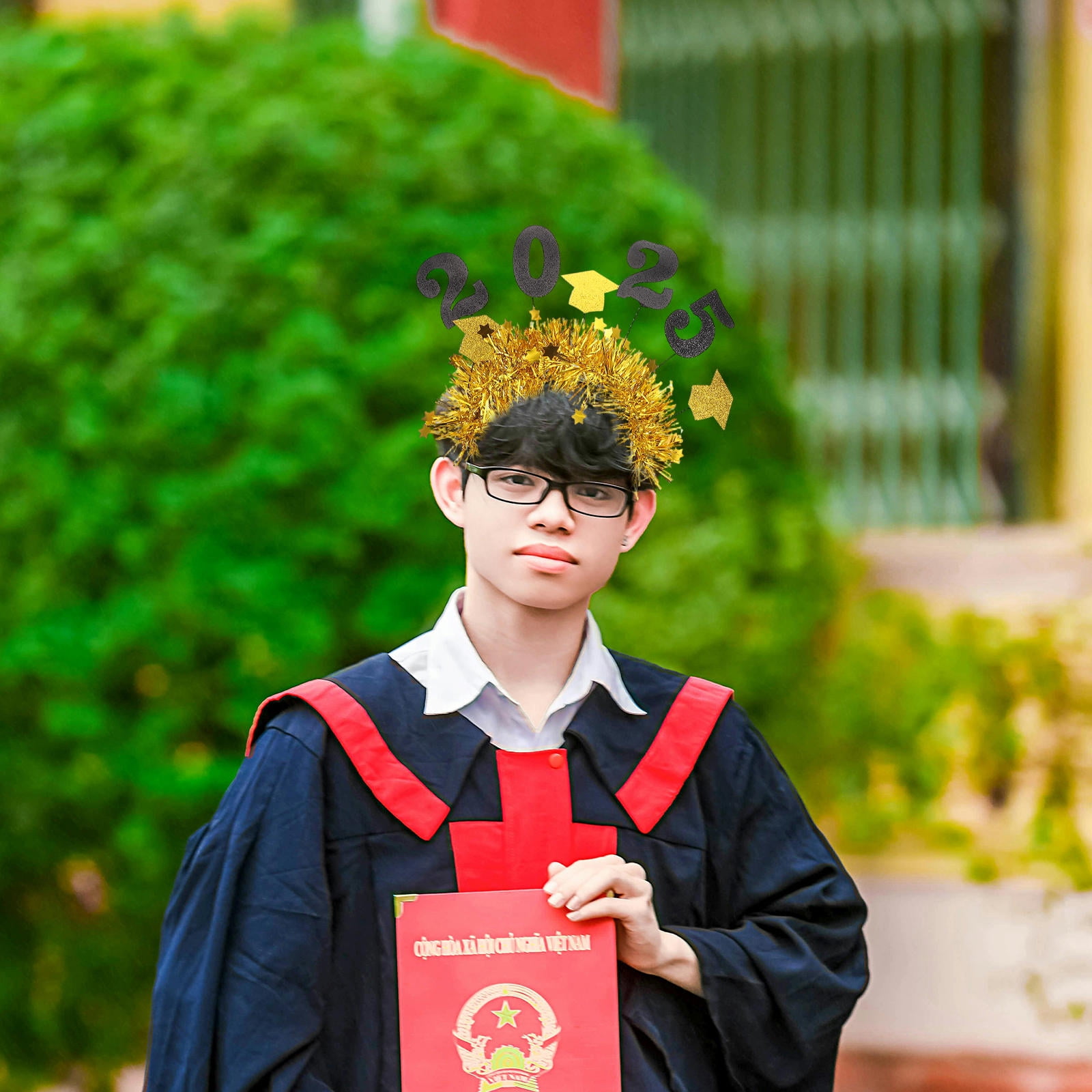 HEMOTON Graduation Headband Mini Bachelor Cap Hair Band Glitter ...