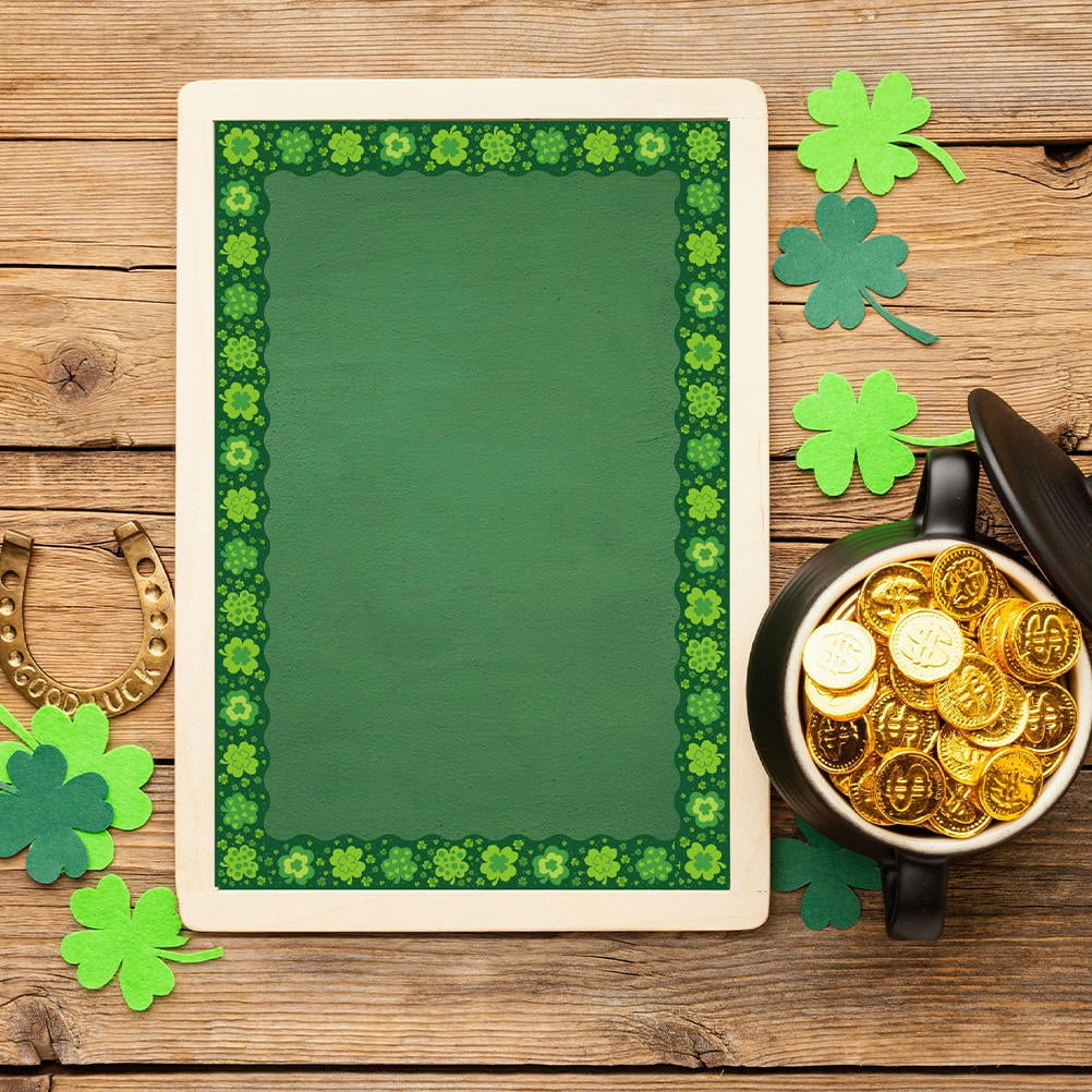 HEMOTON Green Bulletin Board Border for St Patricks Day Decor Adhesive ...