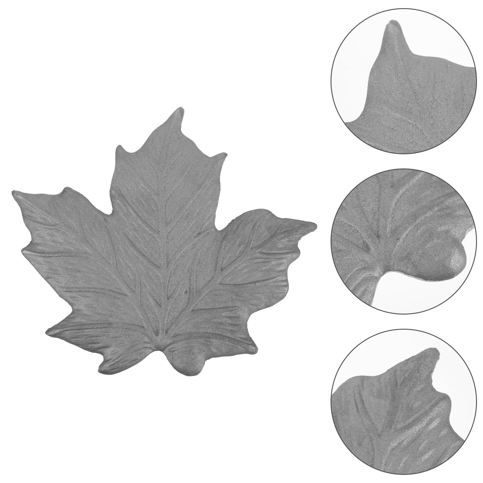 HEMOTON Grey Iron Stepping Stone for Garden Decor Small Portable Maple ...