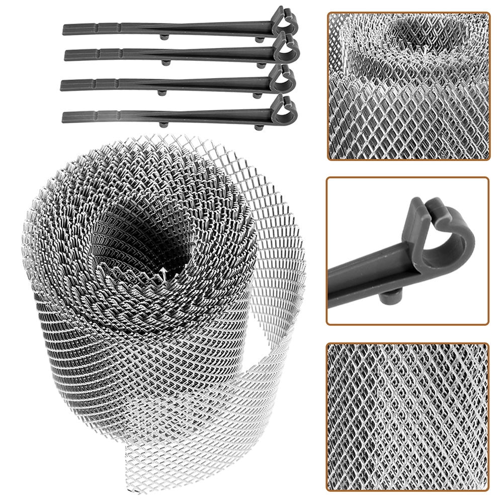 HEMOTON Gutter Mesh Strainer Roof Anti-block Covers Roof Filter ...