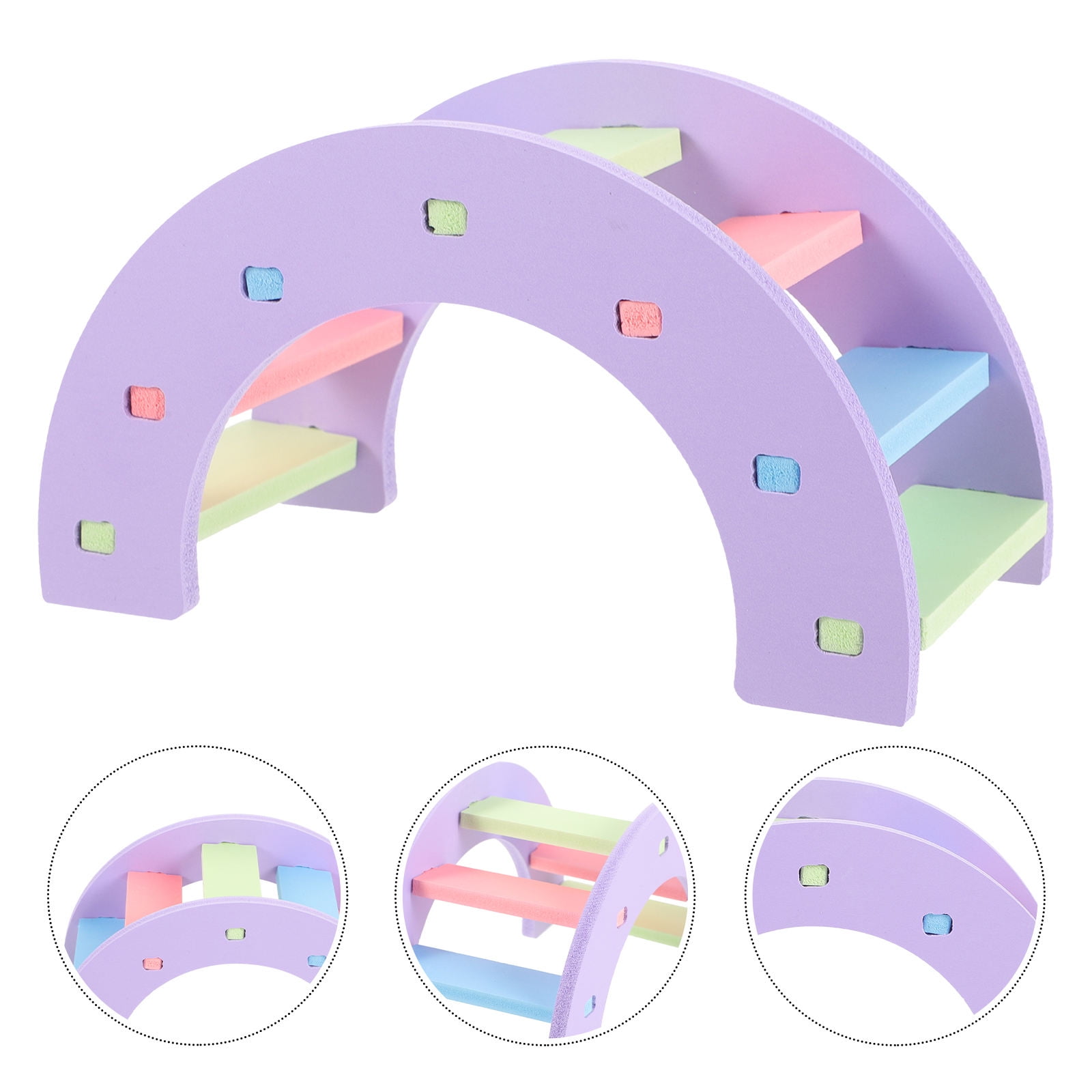 HEMOTON Hamster Climbing Ladder Toy Guinea Arch Bridge Cage Structure ...