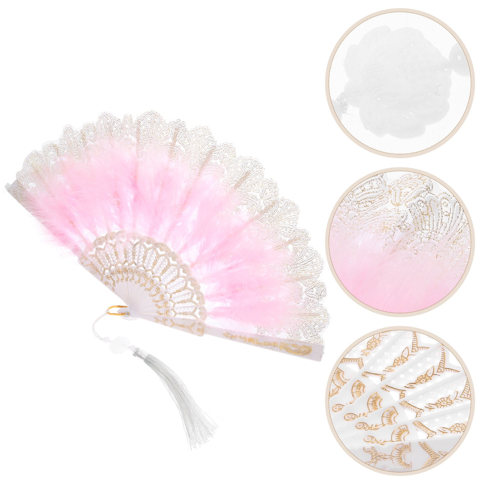 HEMOTON Hand Fans for Women Foldable Functional Vintage Style Miss ...