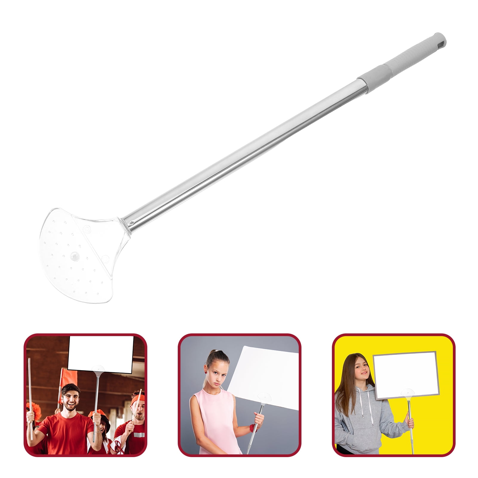 HEMOTON Handheld Sign Holder Adjustable Stainless Steel Pole Portable ...