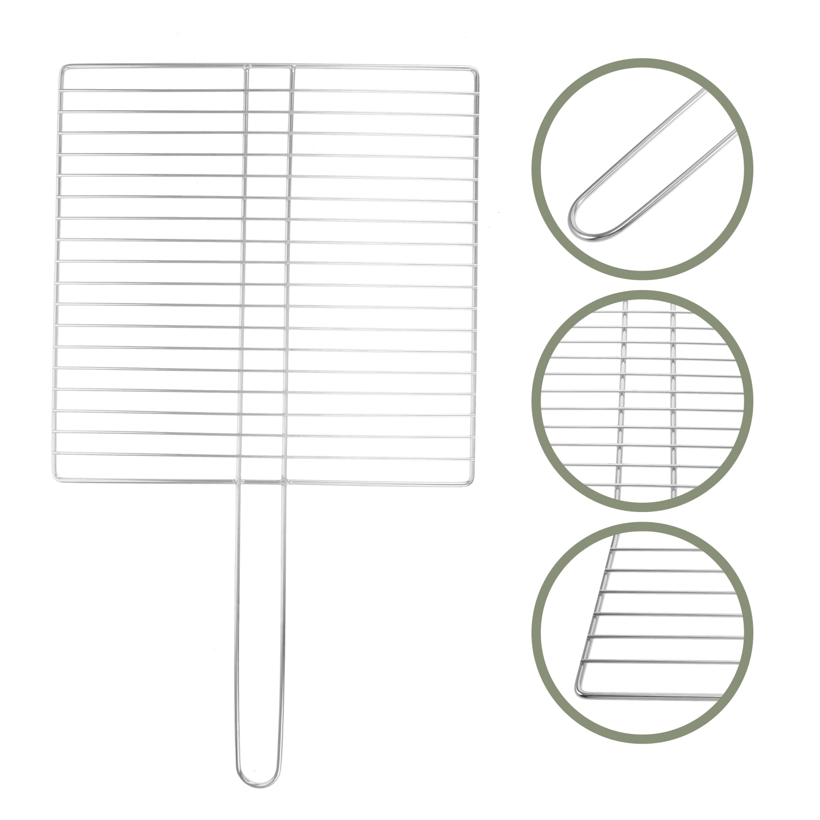 HEMOTON Heavy-Duty Metal Fish Grilling Rack with Handle, BBQ Mesh for ...