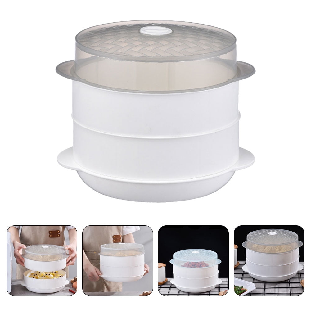 SOPOTUTU Microwave Food Steamer Set, -Free PP Material, Compatible with ...
