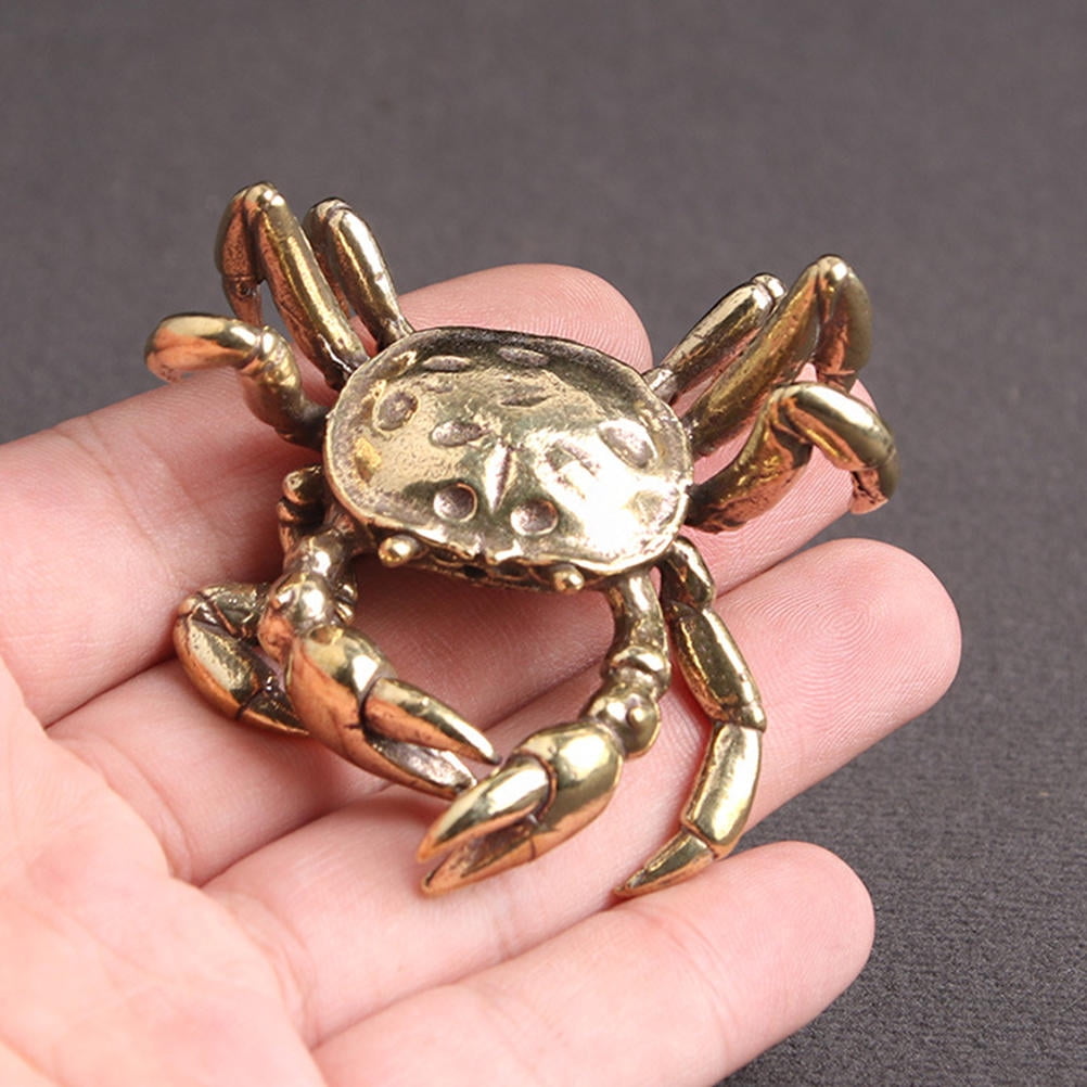 EXHUMKY Retro Copper Golden Lobster Shape Home Decoration 1Pack 3.7X2X1 ...