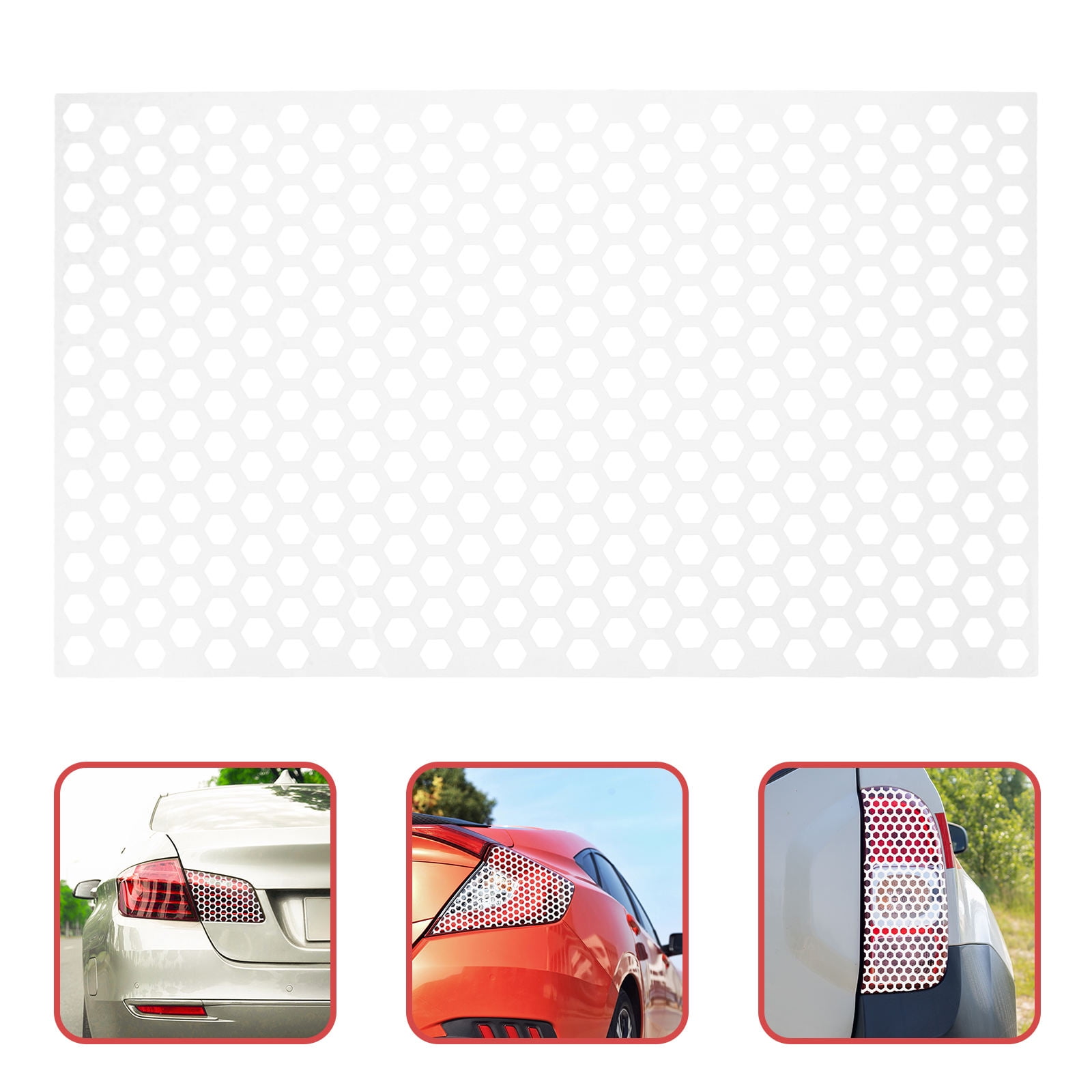 DEEPCRAFF Car Light Sticker Car Rear Tail Light Sticker White PVC 1Pcs ...