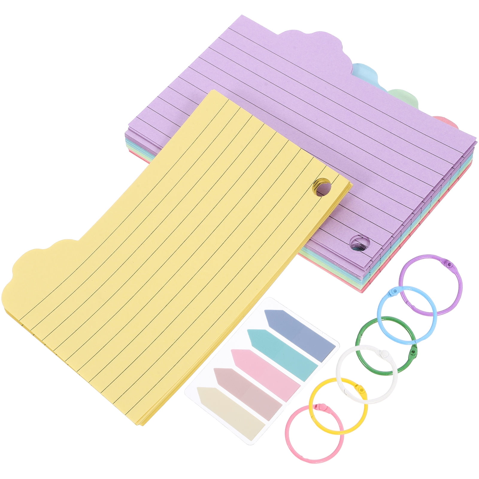 HEMOTON Index Card Notes Colored Flash Cards Notecards Sticky Tabs ...