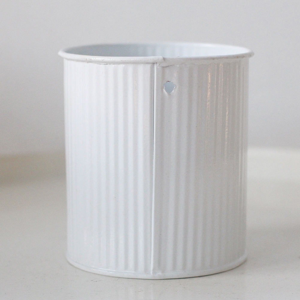 HEMOTON Iron Flower Box Solid Texture Container Retro Bucket Office ...