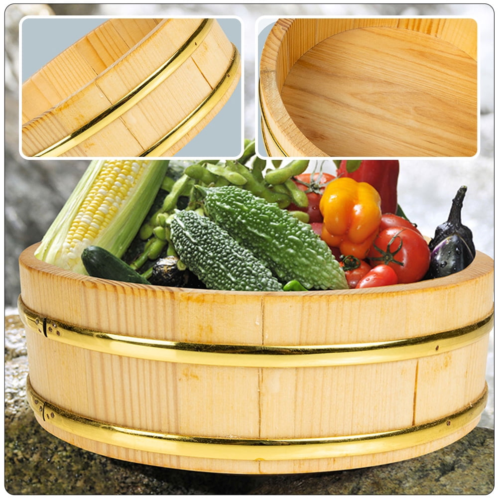 HEMOTON Japanese Sushi Bucket Rice Storage Bucket Sushi Serving Bucket ...