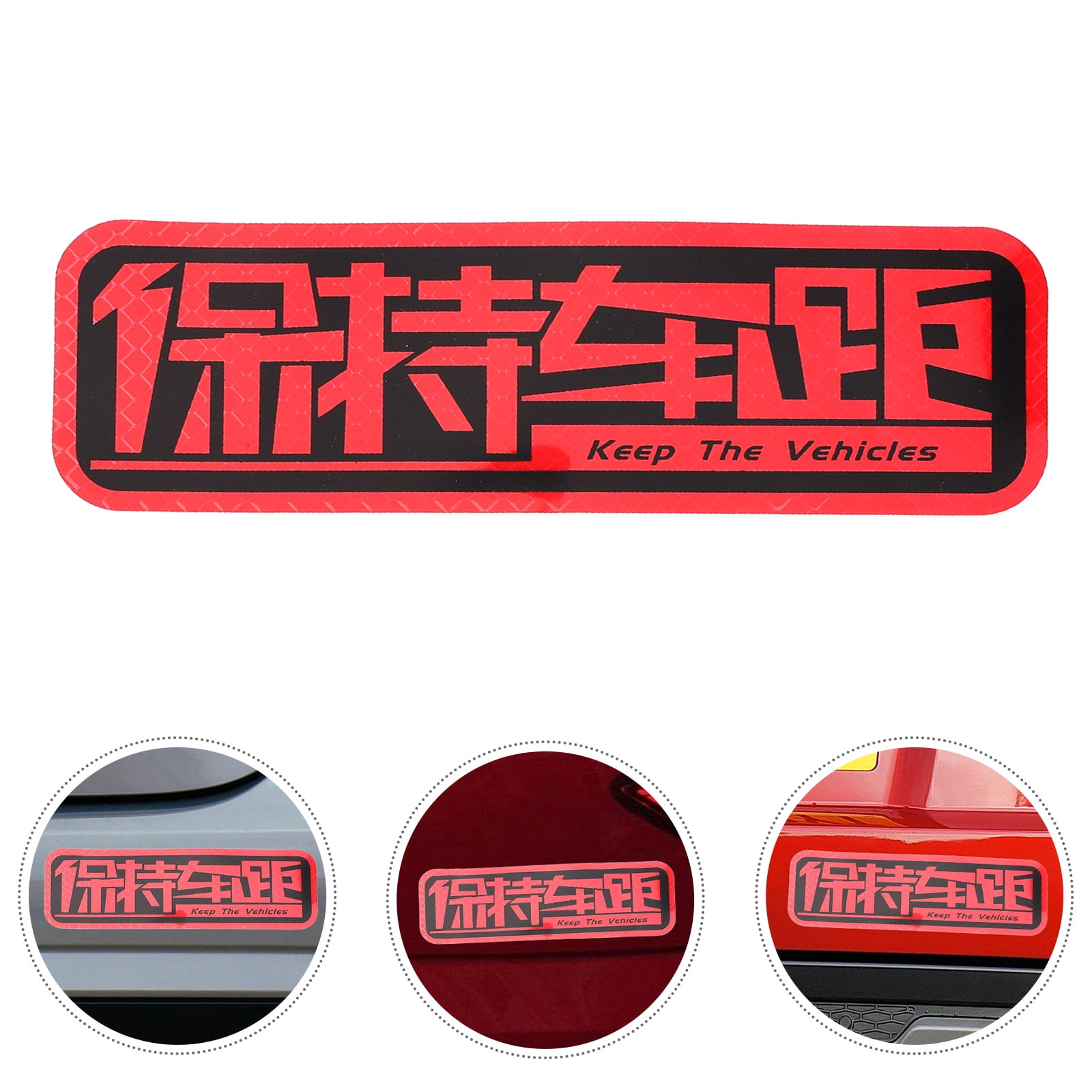 HEMOTON Keep The Vehicle Distance Reflective Sticker Driving Safety ...