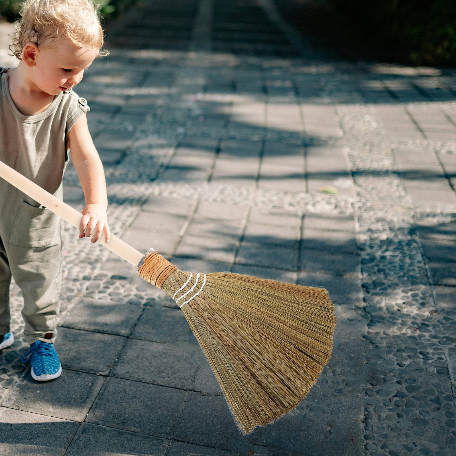 HEMOTON Kids Cleaning broom with Soft Straw Bristles for Household ...