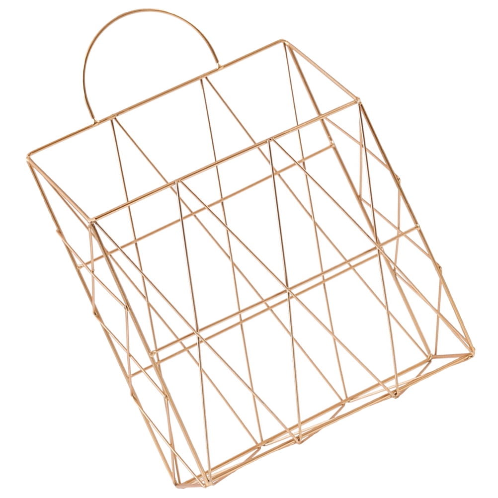 HEMOTON Kitchen Metal Organizer Basket Iron Wire Storage Bins with Lids ...