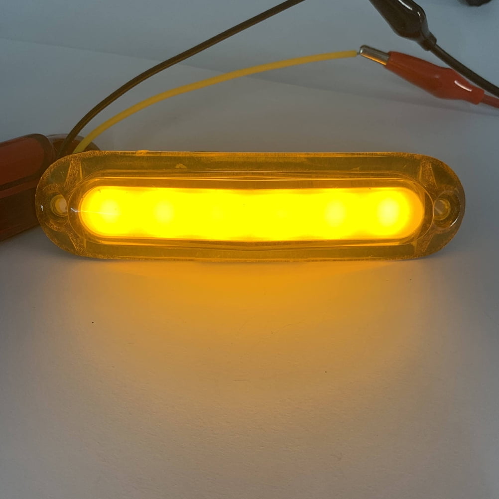 HEMOTON Trailer Side Marker Lights for Night Visibility LED Orange ABS ...