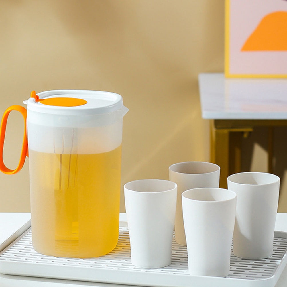 HEMOTON Large Capacity Water Jug Plastic Cold Pitcher Summer Beverage ...