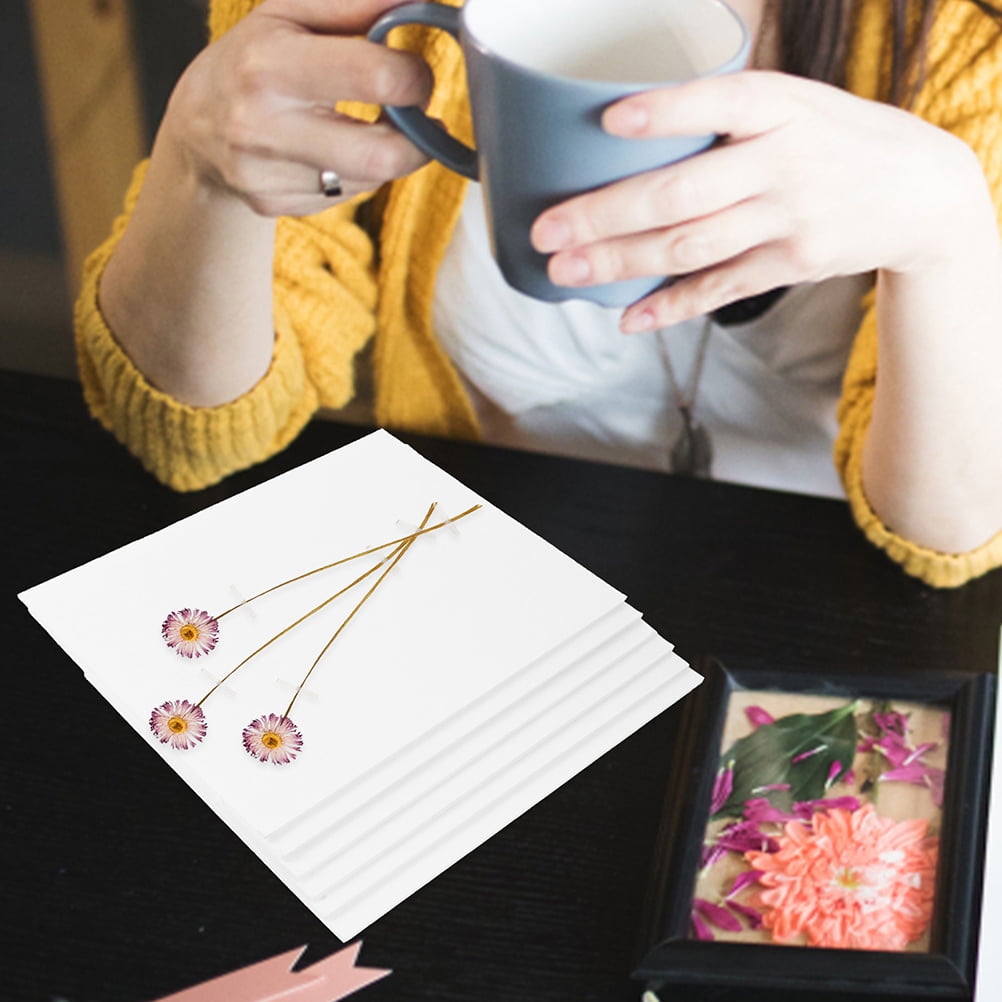 HEMOTON Large Flower Press Kit for DIY with White Paper Plates Strong ...