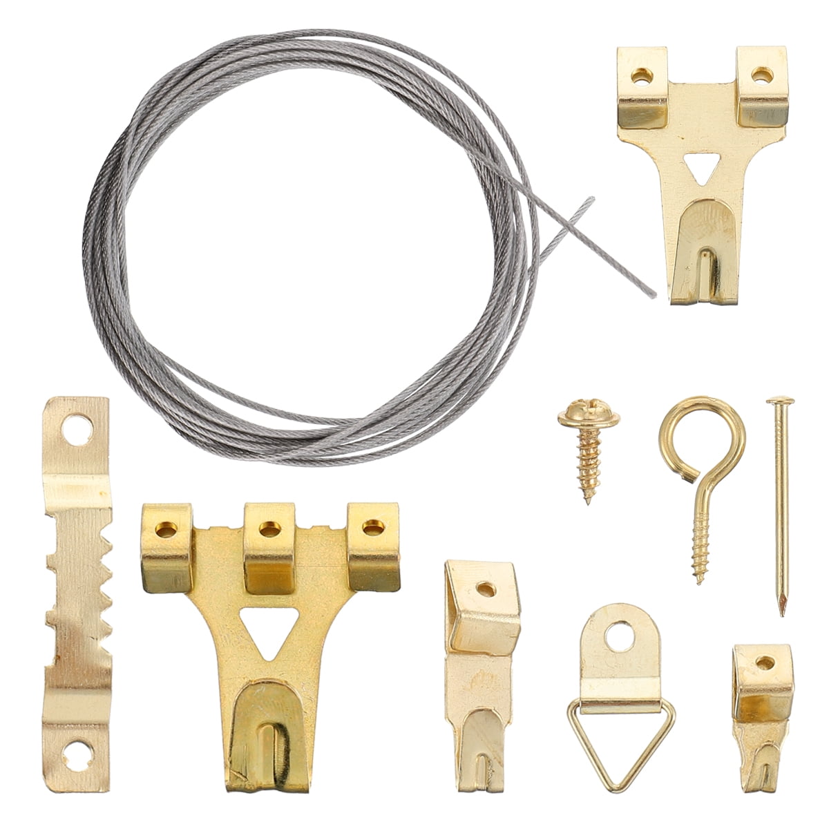 HEMOTON Large Hook and Ring Set Wall Clock Hanger Multiple Use Hooks ...