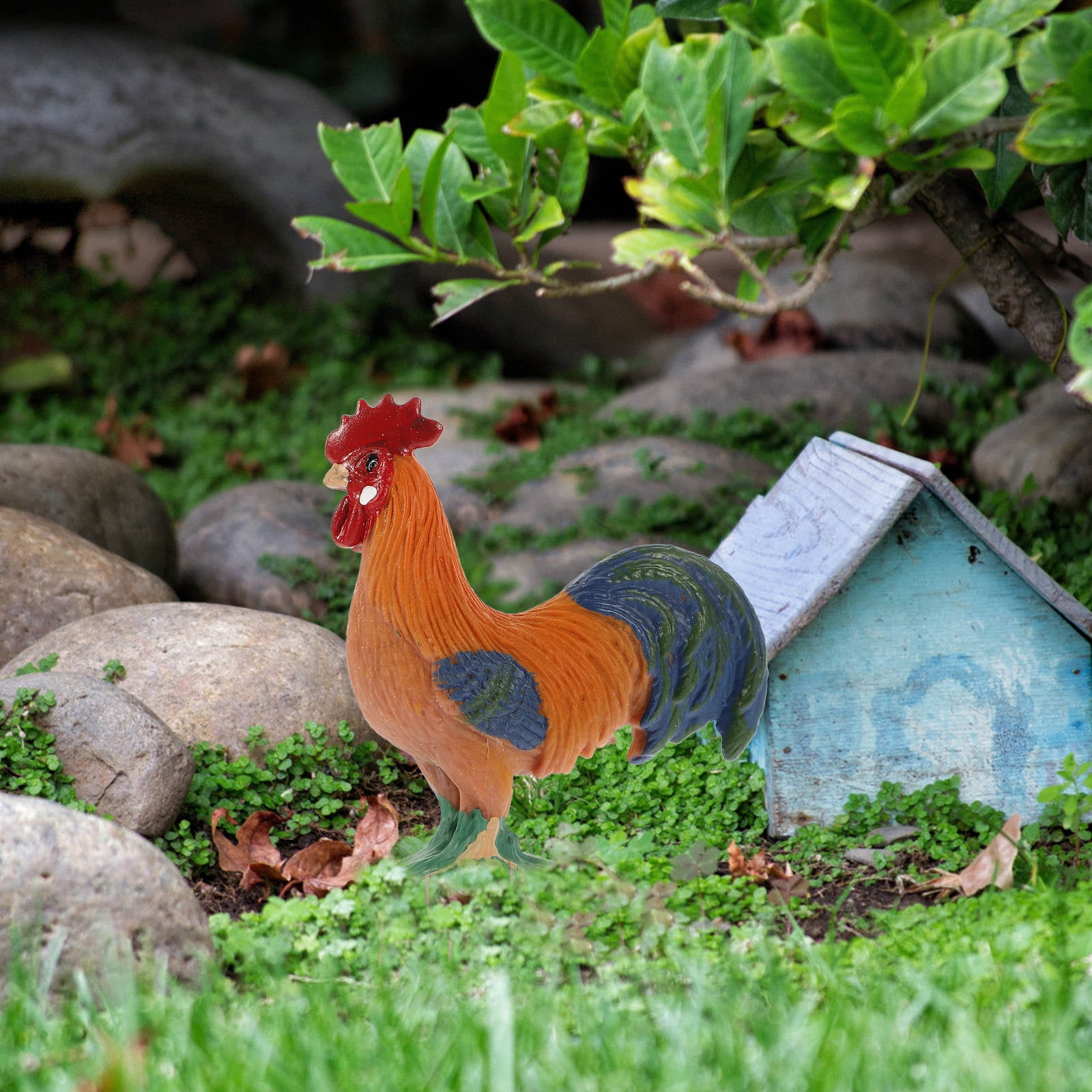 DEEPCRAFF Rooster Model Red ABS 1Set 2.4X2.4X0.9In - Walmart.com