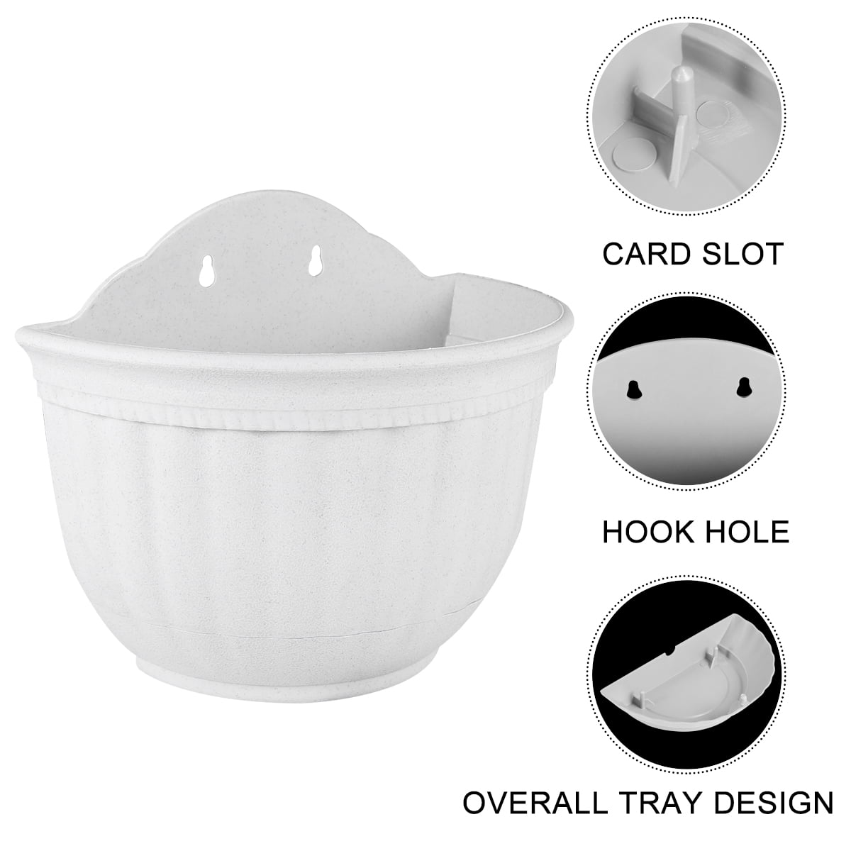 HEMOTON Large Wall Planter Outdoor Hanging Flower Pot Indoor Garden ...