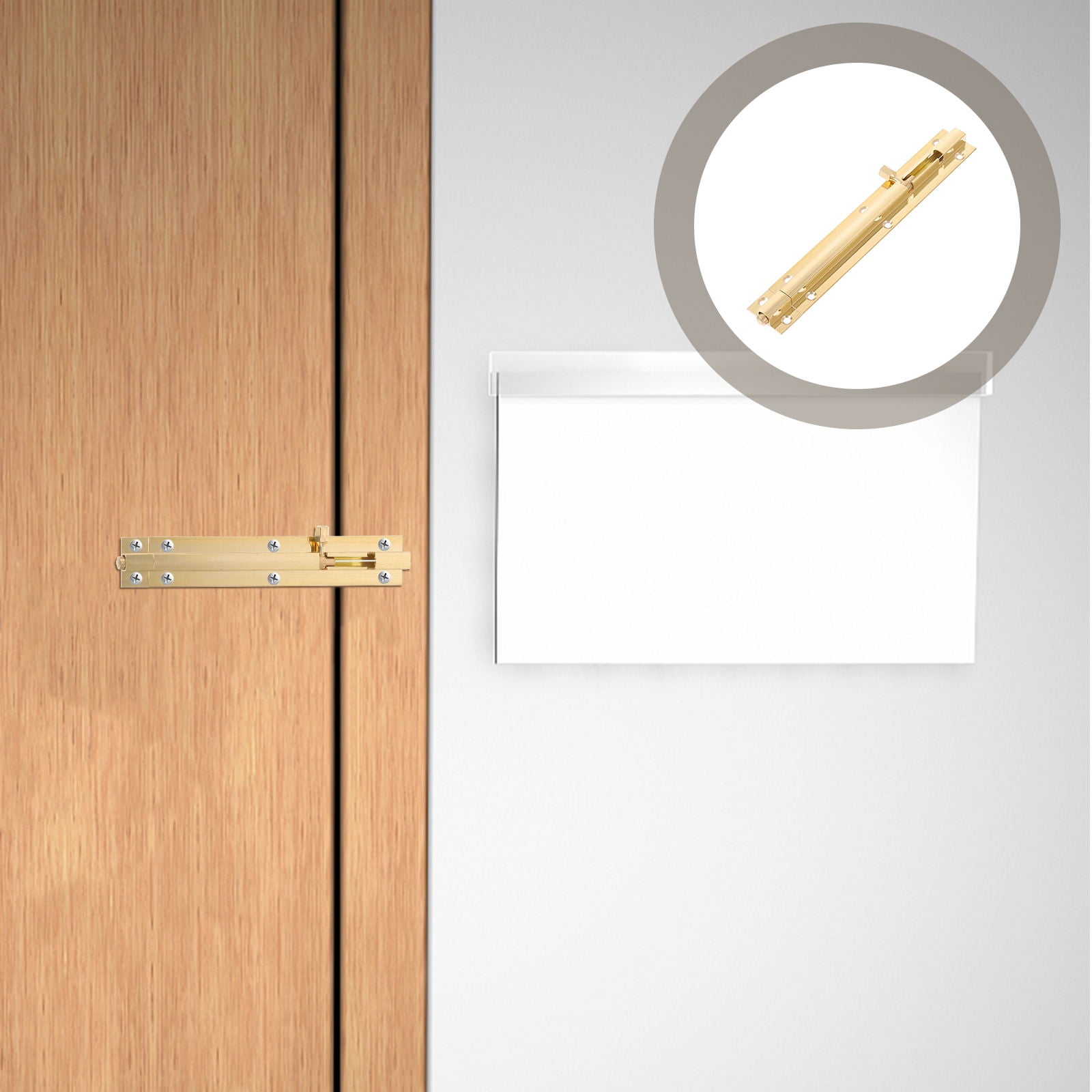 HEMOTON Latches Door Slide Lock Plug Internal Sliding Home Security ...