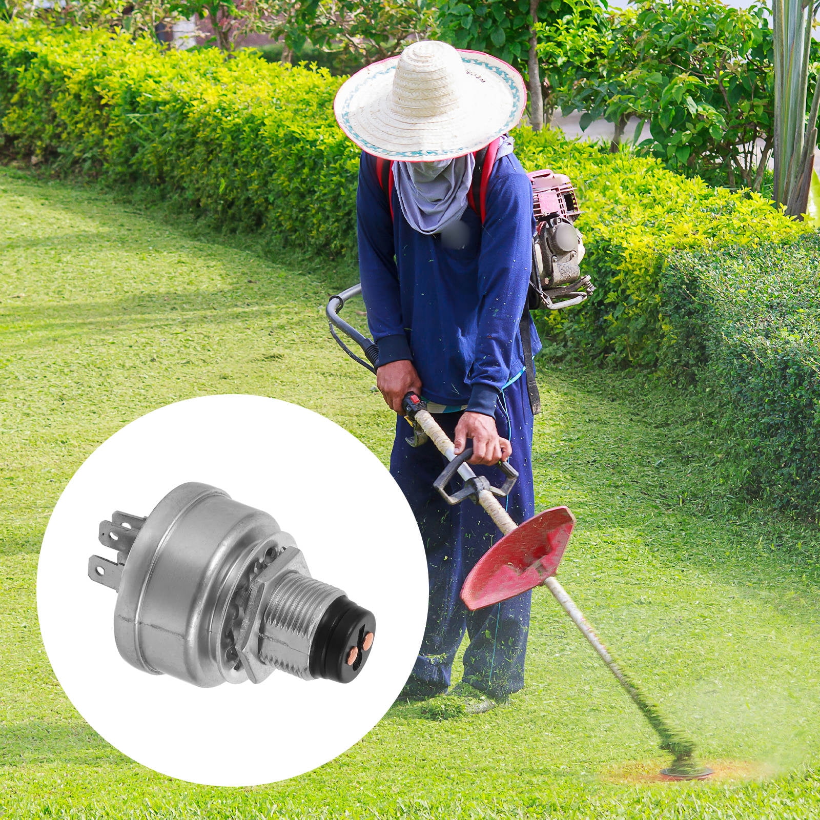 HEMOTON Lawn Mower Ignition Switch with Keys Ignition Starter Switch ...