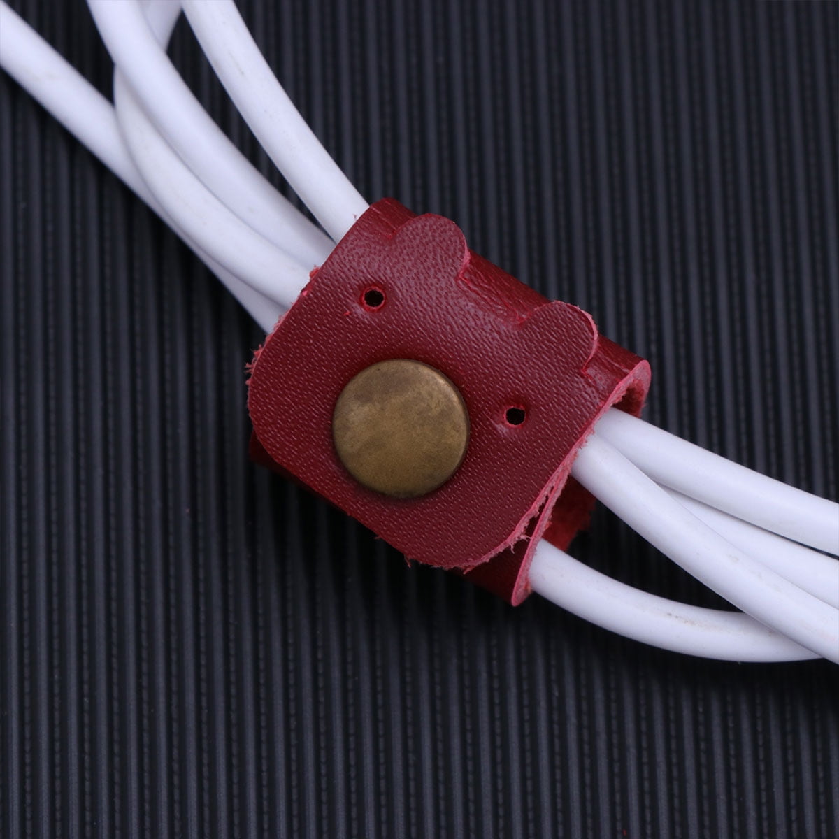 HEMOTON Leather Cable Tie Cord Keeper Wire Management Earphone Cable ...