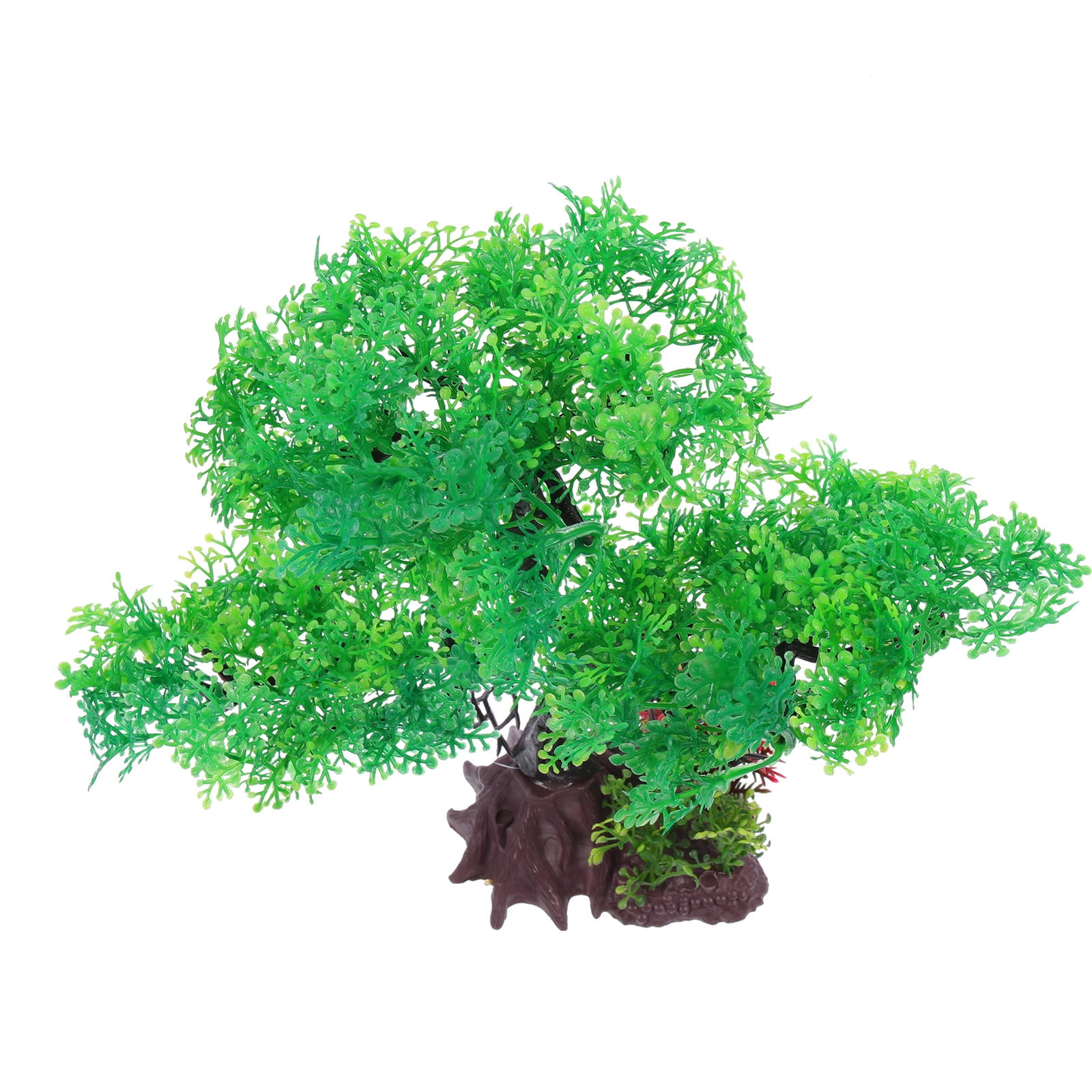 HEMOTON Lifelike Green Plastic Aquarium Plant for Decor with Realistic ...