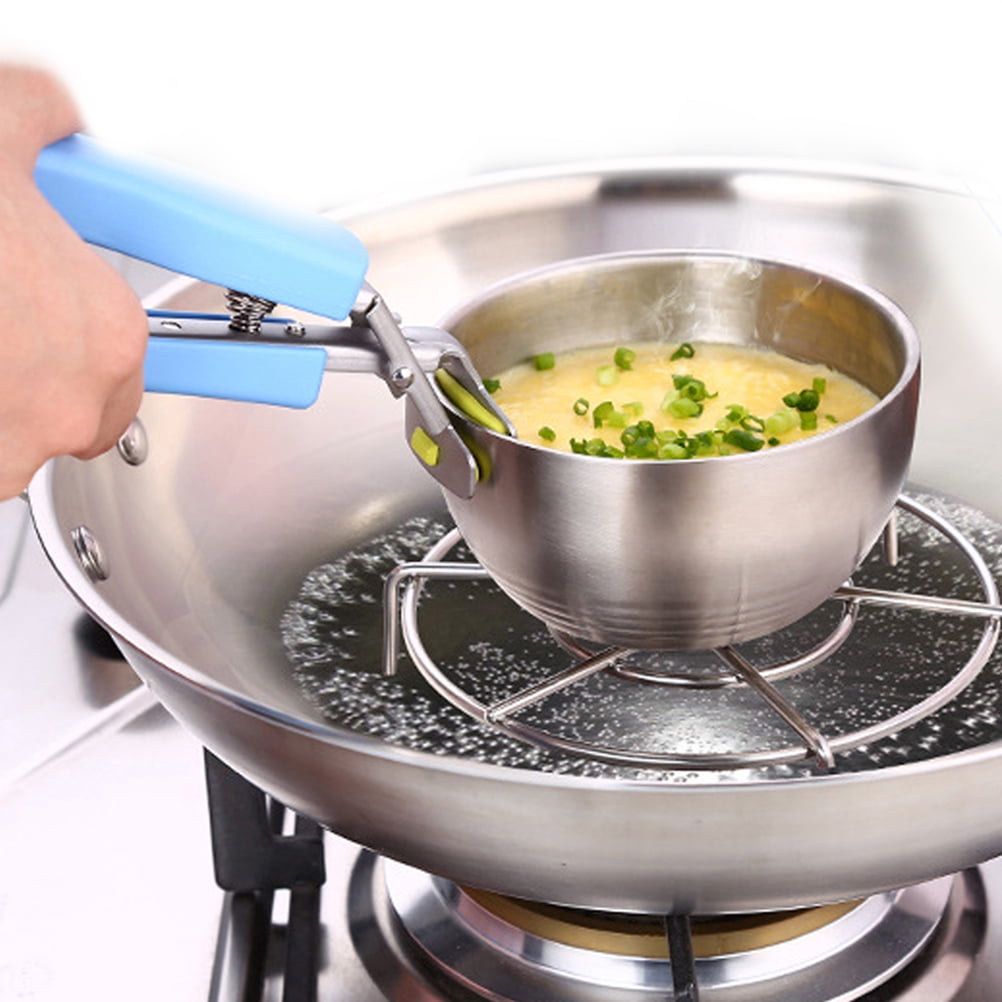 HEMOTON Lightweight Stainless Steel Hot Plate Tong Bowl Pan Clamp Dish ...