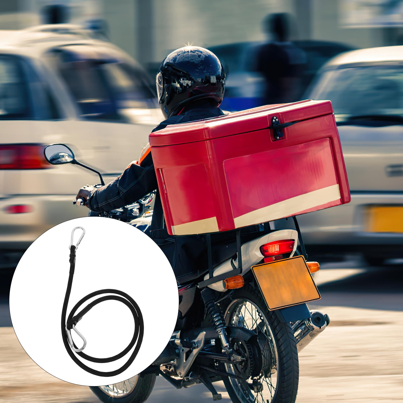 RENACLIPY Motorcycle Bungee Cord with Hook - Luggage Securing Straps ...