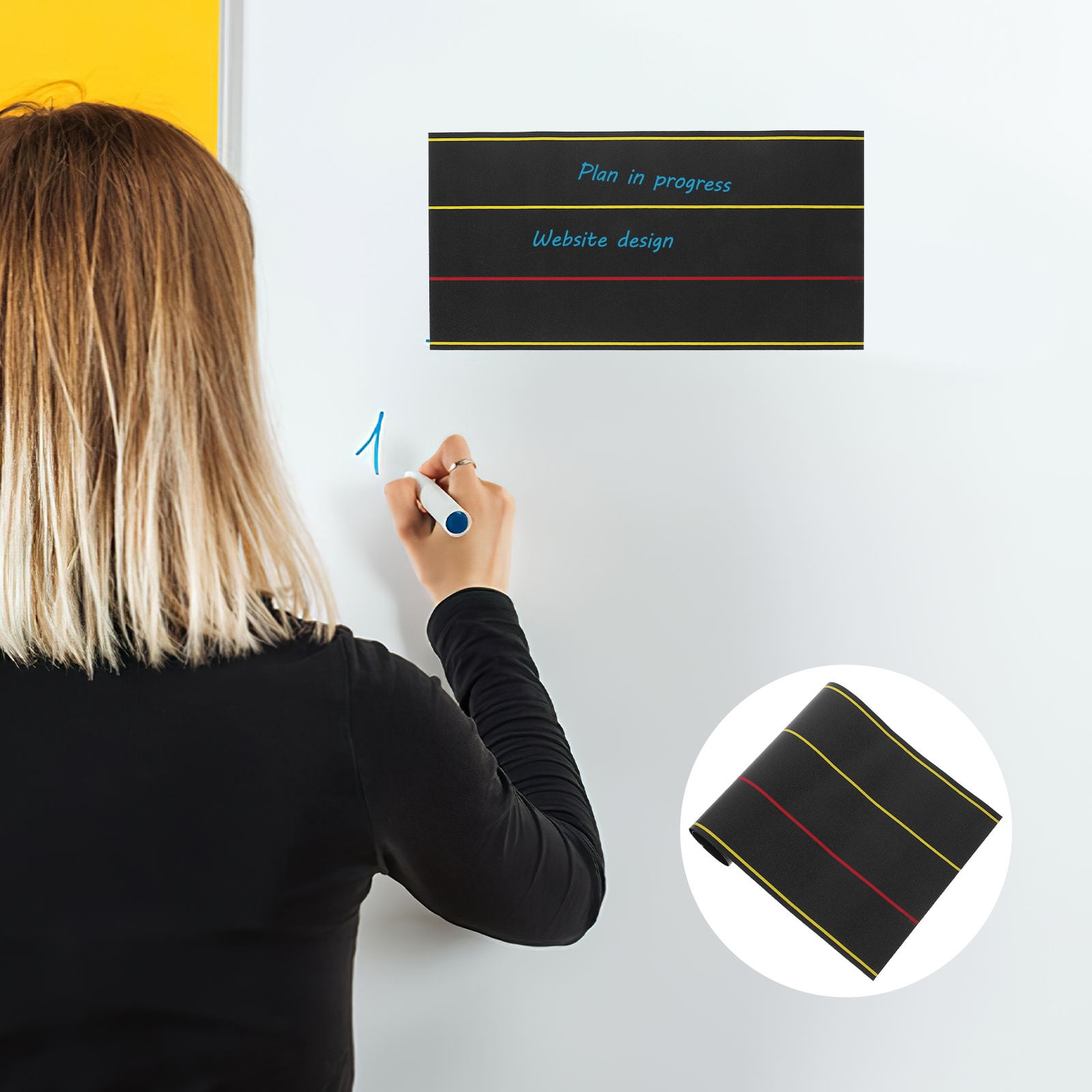 HEMOTON Magnetic Dry Erase Sentence Strip for School with Lined Design ...