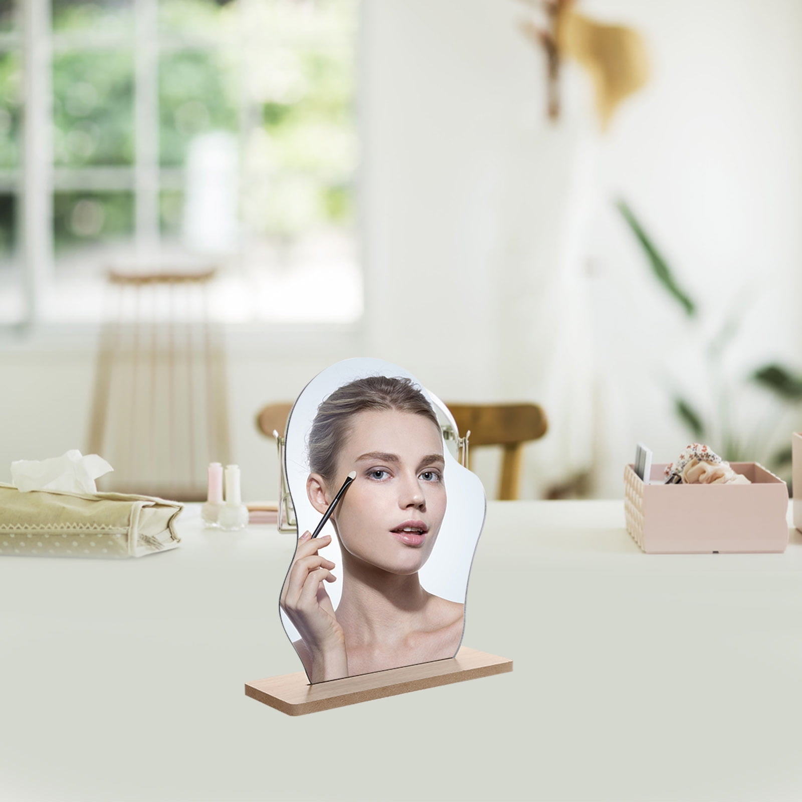 HEMOTON Makeup Vanity Desk Cloud Mirror High-definition Student ...