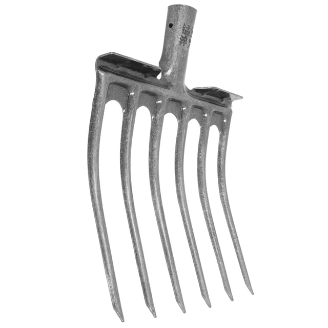 HEMOTON Manure Fork Head Steel Fork Four-Tooth Steel Fork Rake Handle ...