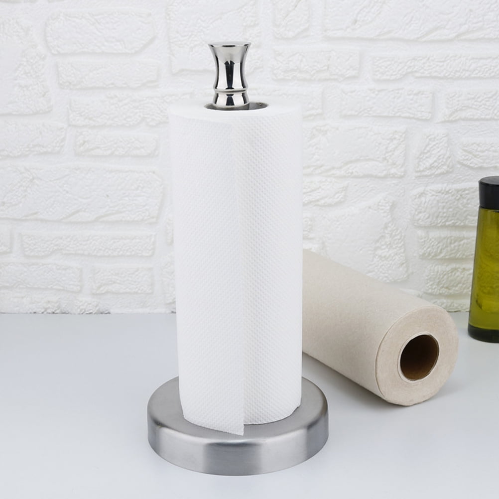 HEMOTON Metal Base Metal Paper Roll Holder Countertop Roll Paper Stand ...