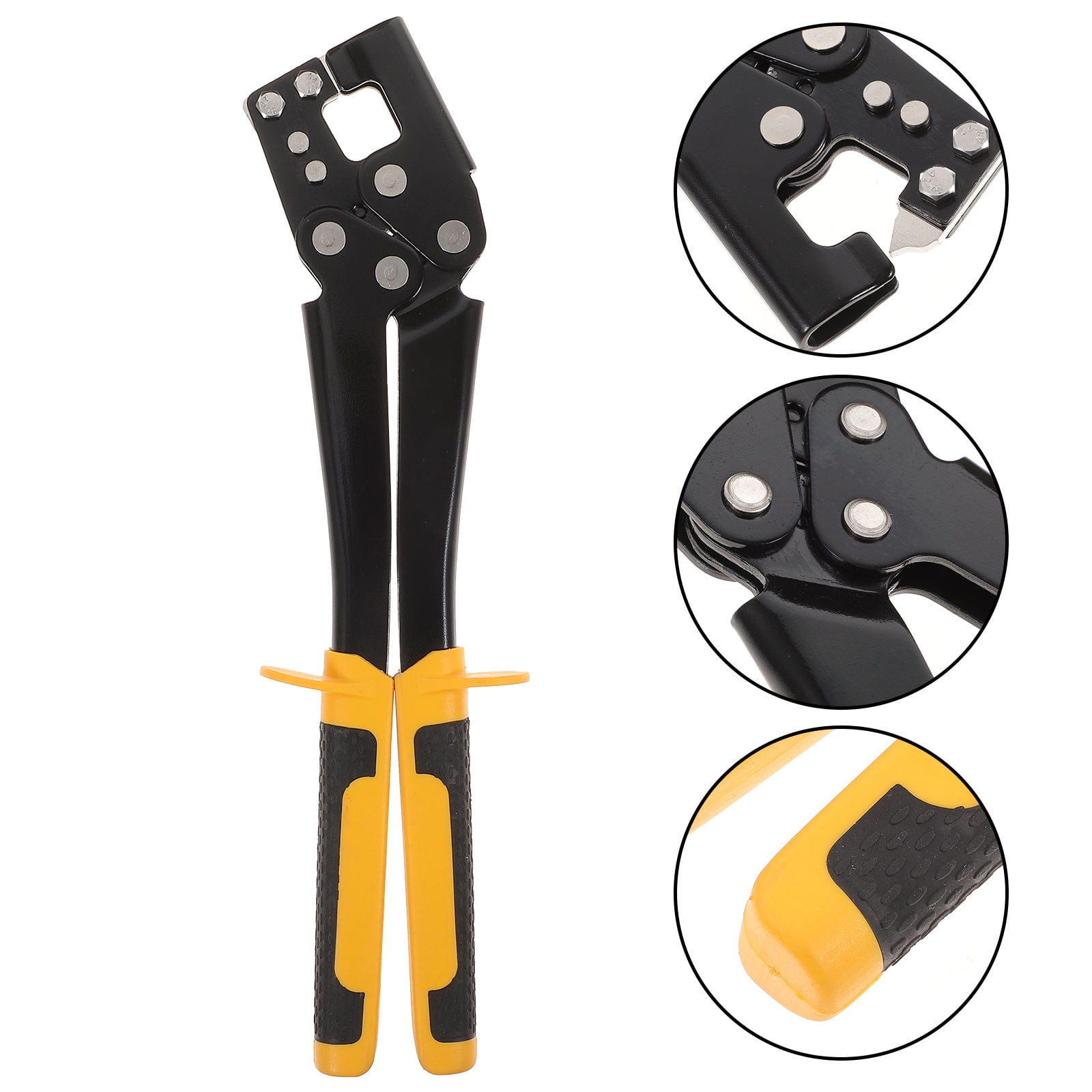 HEMOTON Metal Keel Clamp Pliers with Punch Hole Tool Fastening Crimper ...