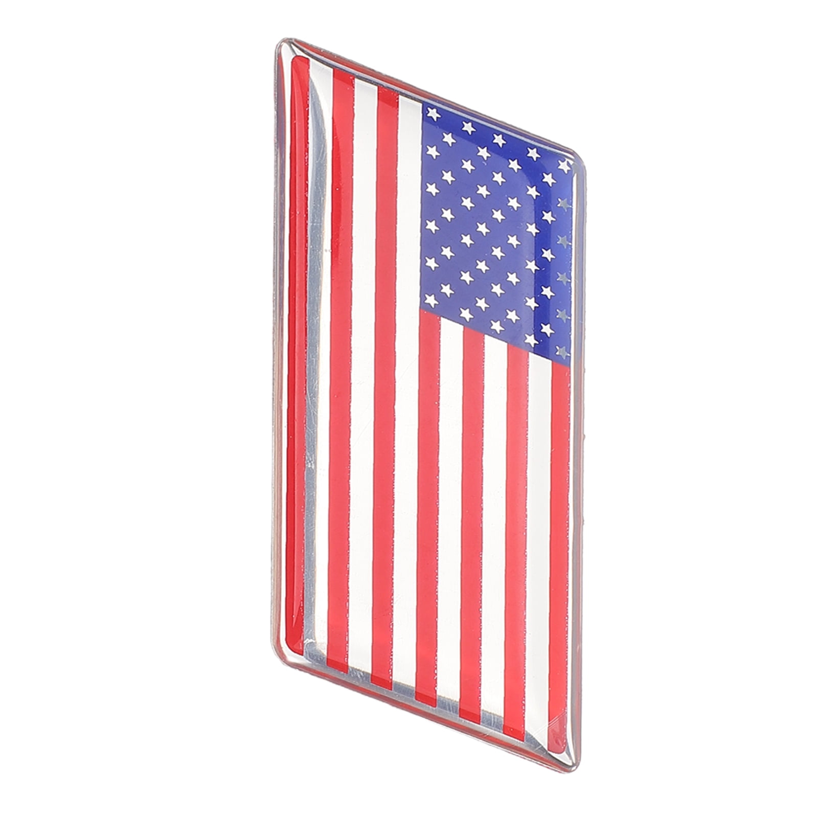 HEMOTON Metal Red American Flag Sticker for Car Patriotic American Flag ...